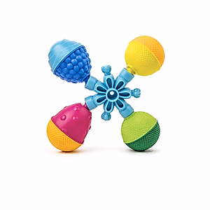 Lalaboom Bucket Set - 19 Piece Educational Baby Toddler Beads and Accessories – Educational Montessori Shape and Color STEM Construction Toy 10 Months to 3 Years - BL210, Multicolor