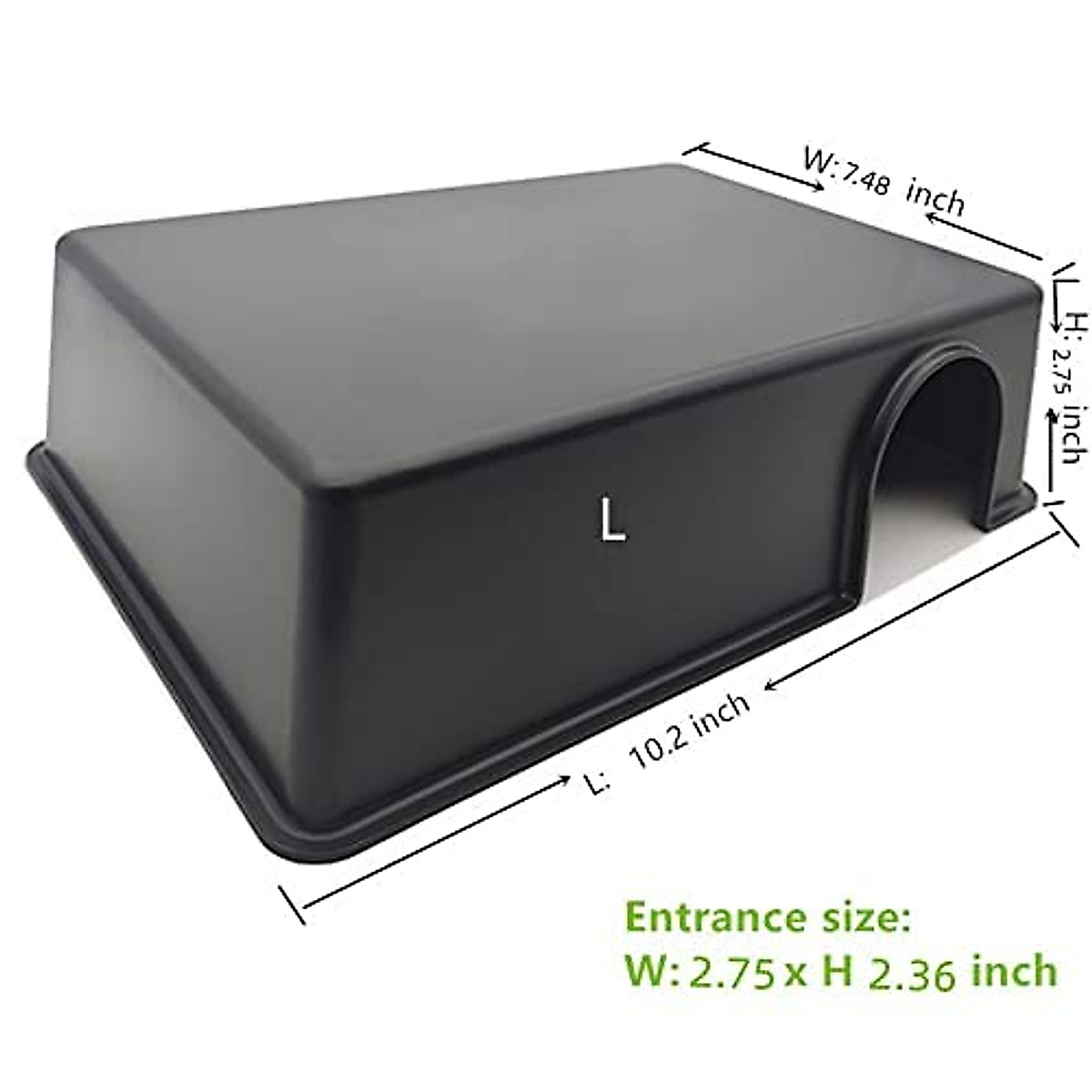 SDZGQPET Amypet Different Size Reptile Use Hide Cave for Snakes,Reptiles, Ball Pythons Durable Material Easy to Clean 10.2 x7.48 x 2.75inch (L)