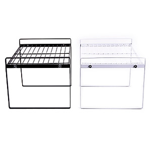 Domiella Pantry Organization Storage Cupboard Shelving Organizer,Under Sink Racks Cabinet Shelf,Kitchen Bathroom Sink Counter Organization Stand (White,2)