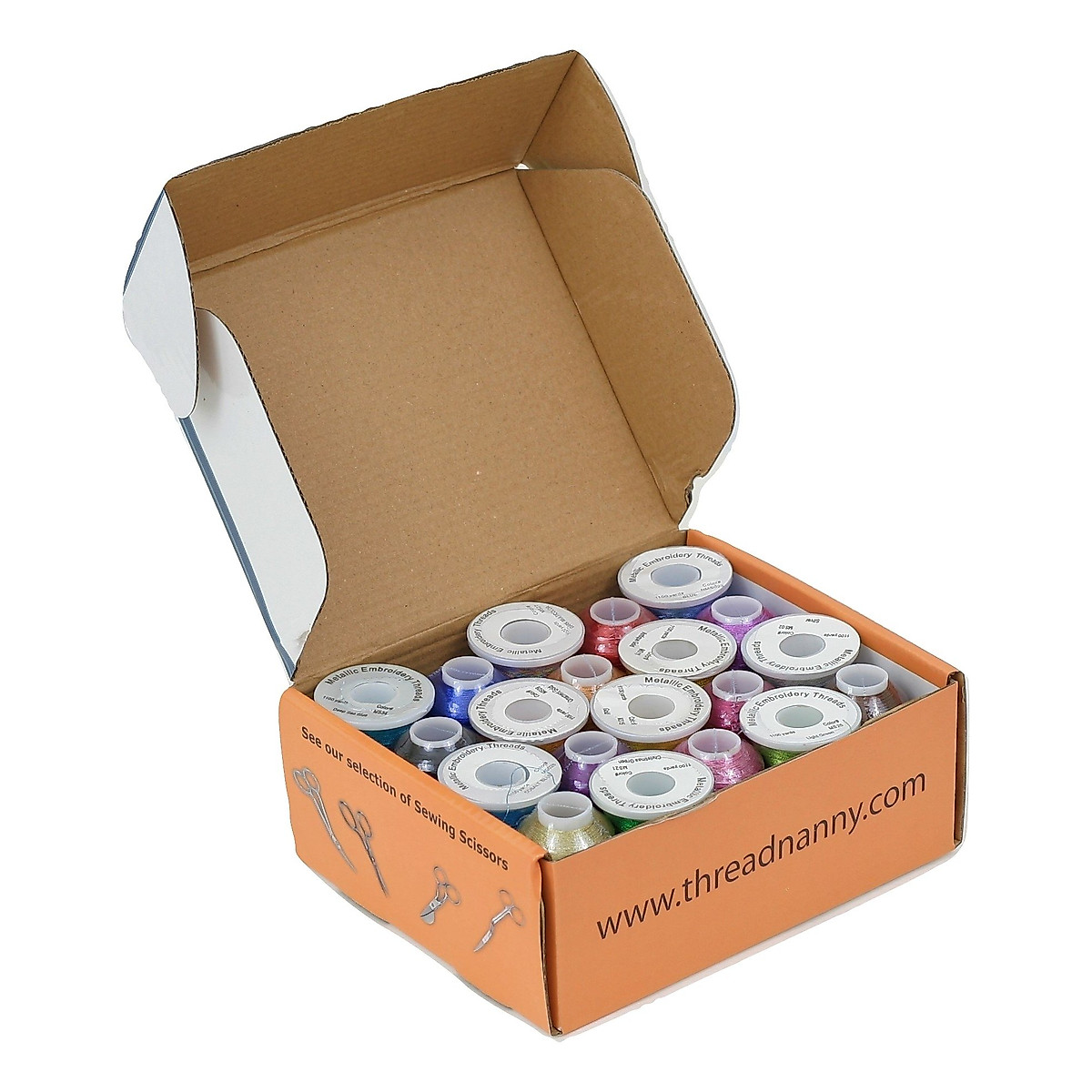 Large 1100yds Machine Metallic Embroidery Thread set 20 Cones/spools assorted colors Polyester Sewing Thread Kit Compatible with Brother Babylock Janome Singer Pfaff Husqvarna Bernina machines