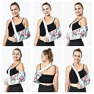Ledhlth Rose Arm Sling for Women Fashion Flower Sling for Broken Arm Adults Sling for Shoulder Injury Youth Sling for Shoulder Surgery Elbow Wrist Sling for Broken Collarbone