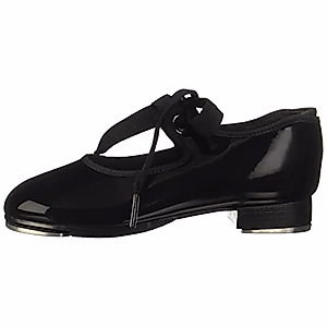 Capezio girls Jr. Tyette Tap Shoe, Black Patent, 9.5 W US Toddler