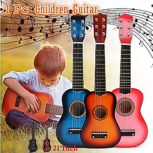 Toddmomy Portable Guitar 21 Inch Acoustic Guitar, Classical Acoustic Guitar, Small Size Portable Wooden Guitar for Children Beginner Adult Teen ( Giallo ) Kids Guitar