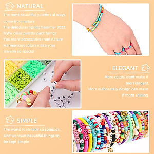SJZWSD 6-Box Friendship Bracelet Making Kit - 16,000pcs Clay Beads, Seed Beads & Glass Beads Collection, Letter Beads, Charms