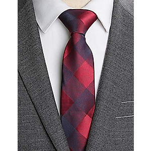 AUSKY 4 Packs Skinny Neckties for Men Boys, 2.35'' Wide Slim Ties in Different Textured Style Mixed set