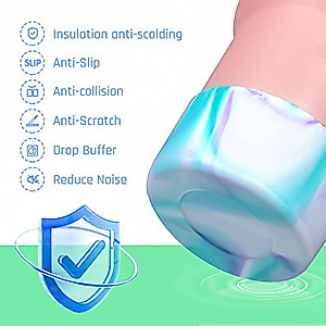 5 PCS for Stanley Cup Accessory,2 Reusable Replacement Silicone Straws Clear 40 oz 30 Tumbler,2 Straw Tip Covers and 1 Protective Boot,Multicolor