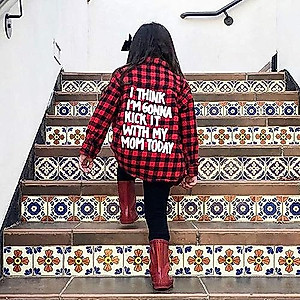 MERSARIPHY Toddler Baby Plaid Jacket Baby Boy Girl Button Down Shirt Tops Fall Winter Coat for Kid (Red Plaid, 6-12Months)