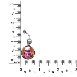 cocojewelry Breast Cancer Awareness Pink Ribbon Boxing Glove Heart Navel Belly Ring (Pink Glove)