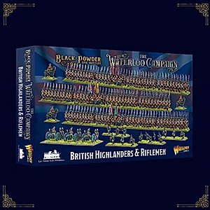 Wargames Delivered Black Powder War - Epic Battles: British Highlanders & Riflemen Set, Revolutionary War Tabletop Toy Soldiers for Miniature Wargaming by Warlord Games