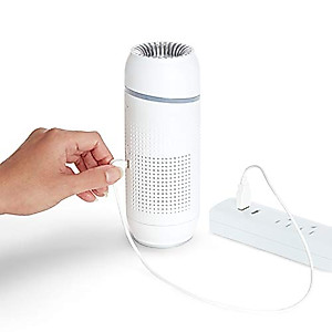 Munchkin® Portable Air Purifier, 4-Stage True HEPA Filtration System Eliminates 99.7% of Micro-Pollutants, White