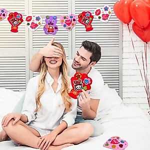 Uranus&No.1 Valentines Day Foam Crafts Set, Heart Bear Bouquet Arts and Crafts Kits for Kids, DIY Craft for Preschool Classroom Activity, Ideal Gifts for Boy/Girl or Wedding Anniversary