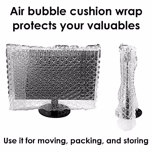 Innovative Haus 16 Inch x 72 Feet Inflatable Bubble Cushioning Wrap with Free Pump - Air Pillows for Shipping - Column Wrap for Heavy Duty Packing and Shipping Packaging