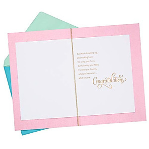 Hallmark Graduation Card for Her (Pink and Gold Script Success)