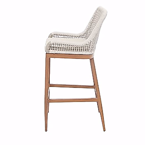 US Furnishing Indoor & Outdoor Weatherproof Bar Stools, Bar Stool 25' Counter Height Indoor & Outdoor Waterproof Hand-Crafted Stool, Gray.brown, (7890-cc)