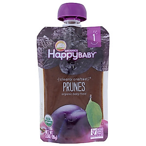 Happy Baby Clearly Crafted Organic Baby Food Stage 1, Prunes, 3.5 Oz