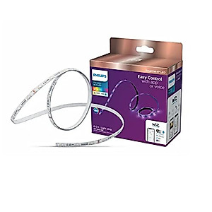 PHILIPS Smart Wi-Fi Wiz Connected Color and White Dimmable Tunable Light Strip Starter Kit 6.5ft (2M)