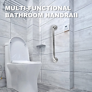 2 Pack 16 Inch Shower Grab Bars, LONVICHTT Stainless Steel Shower Handle, Bathroom Safety Bars, Elderly, Pregnant, Handicap Senior Assist Bath Handle