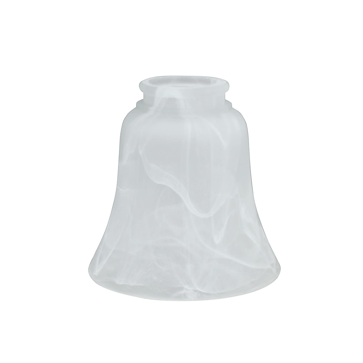 Aspen Creative 23030-4A Transitional Alabaster Bell Shape Ceiling Fan Glass Shade 2-1/8" Fitter, 4-3/4" D x 4-3/4" H, 4 Pack