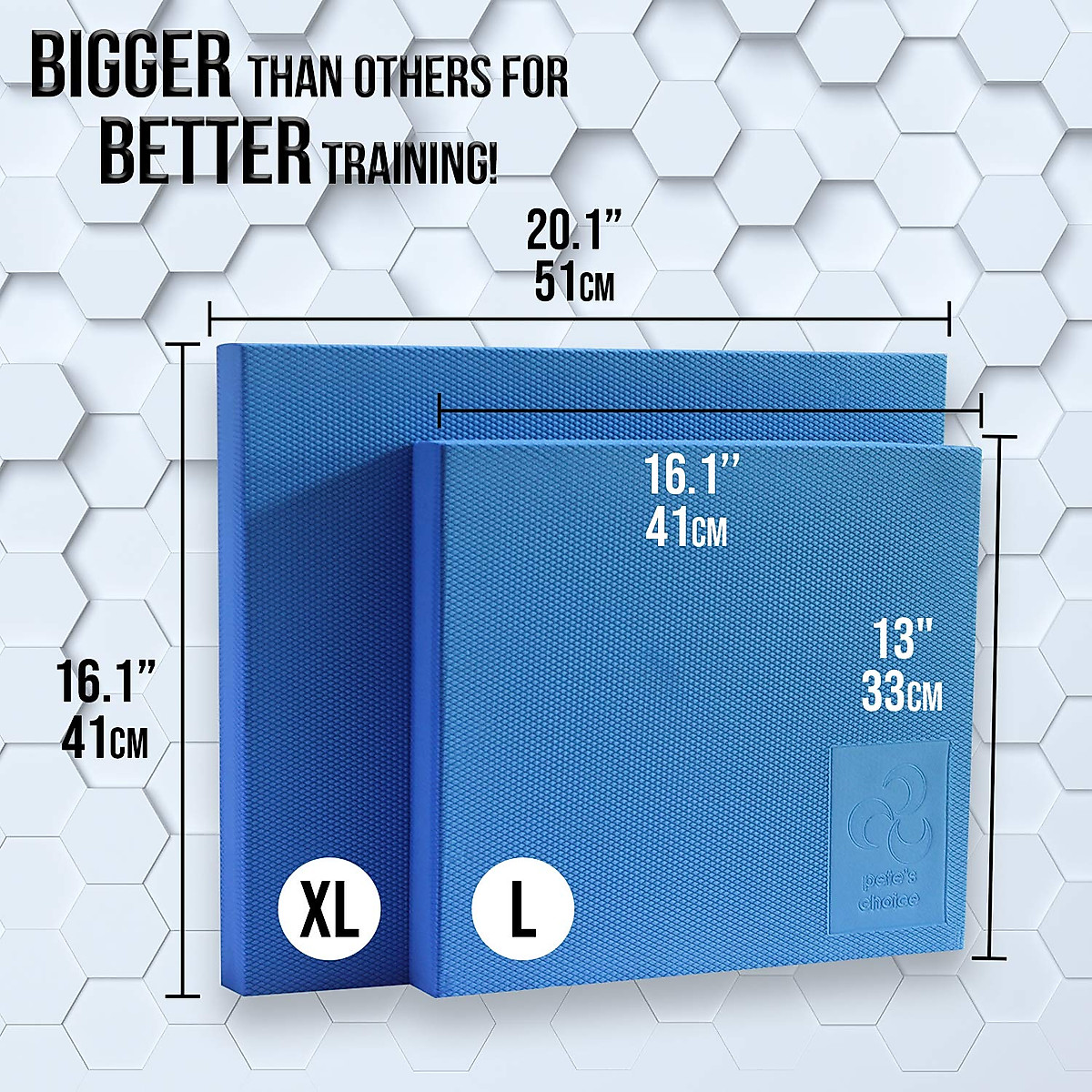 XL Foam Balance Pad | FREE Stretching Strap & BONUS eBook | Extra Large Balance Pads for Physical Therapy Rehab & Ankle Recovery, Lower Back/Knee Pain | X Large Wobble Board Cushion for Strength