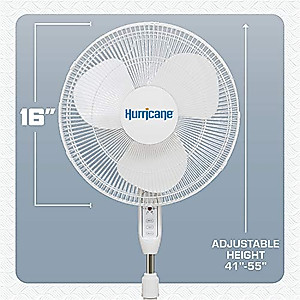 Hurricane Supreme Oscillating Stand Fan w/ Remote 16 in - White
