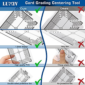 Luxiv Card Grading Centering Tool Kit, Card Center Tool with 30X Magnifying Tool, 2 Pcs Clean Cloth, Centering Guide Card Tools