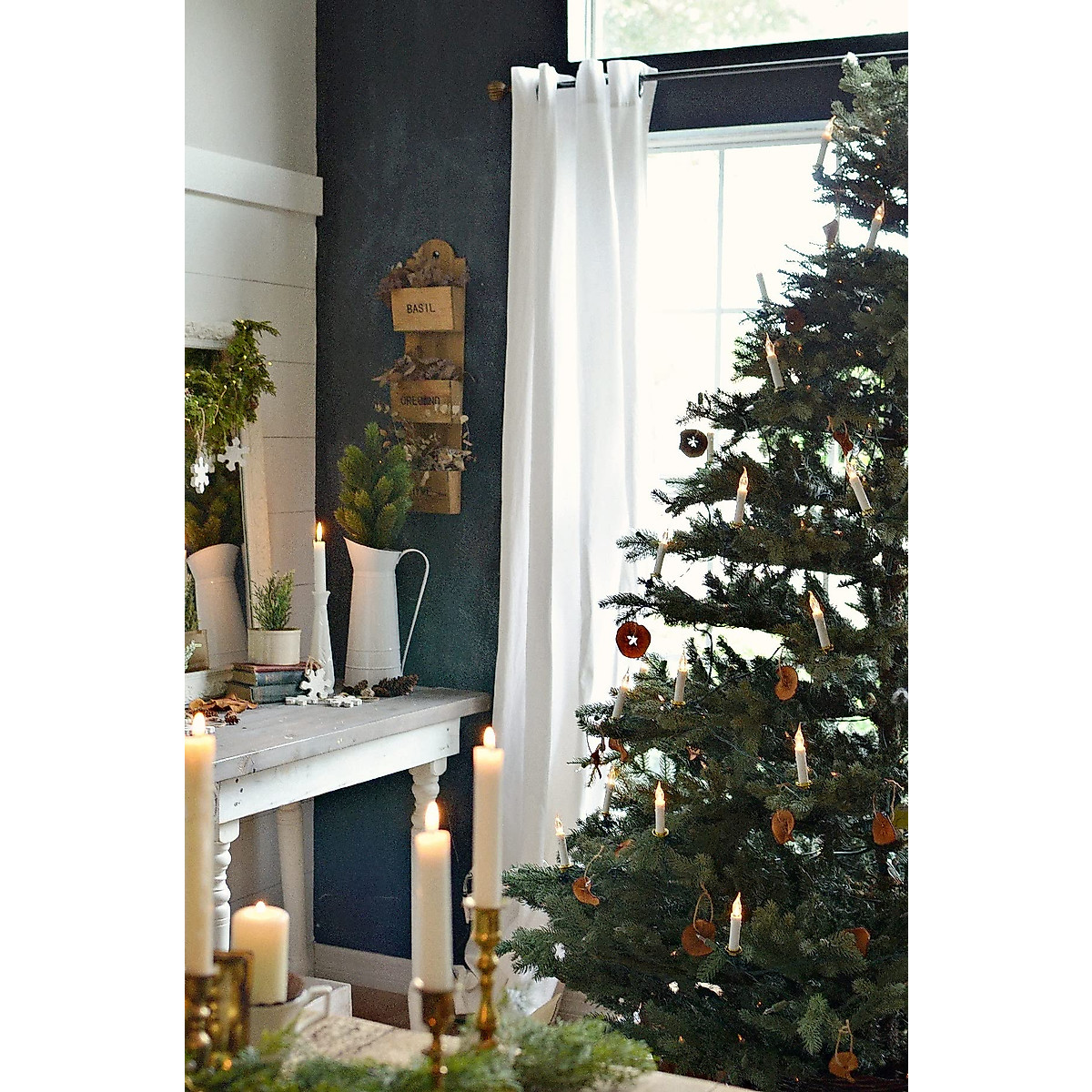 Factory Direct Craft Old Fashioned Christmas Tree Candle String Lights with Clips - Strand of 20 Flameless Christmas Warm Glow Clip On Candle Electric Lights for Holiday Decorating