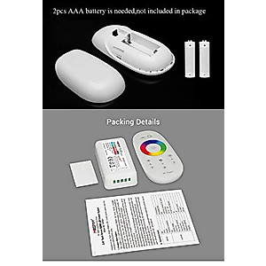 LGIDTECH FUT027 Miboxer RGBW LED Remote+Controller Receiver Box 12-24V,Compatible with 5050 3528 etc. RGBW LED Strip Lights with 5 Wires