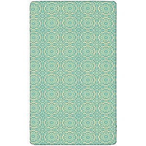 Damask Themed Fitted Crib Sheet,Standard Crib Mattress Fitted Sheet Toddler Bed Mattress Sheets - Baby Crib Sheets for Girl or Boy,28“ x52“,Pale Teal and Cream