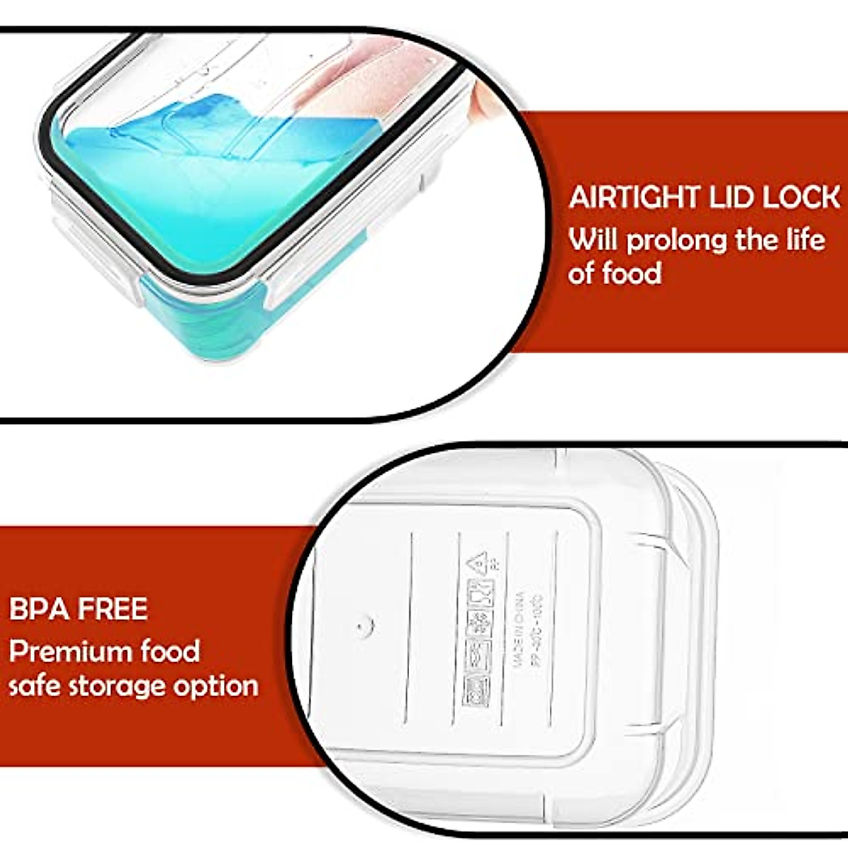 Skroam 14 Pack Airtight Food Storage Containers for Kitchen Pantry Organization and Storage, BPA Free Plastic Canister Set with Lids, Cereal, Flour & Sugar Containers- Spoon Set, Labels & Marker