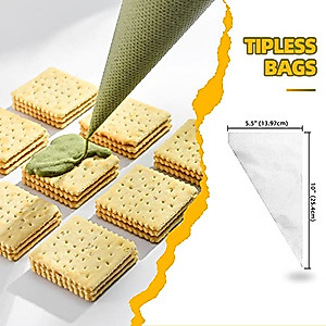 Keenpioneer Disposable Decorating & Pastry Bags 10" Pack of 100 (10", Clear)