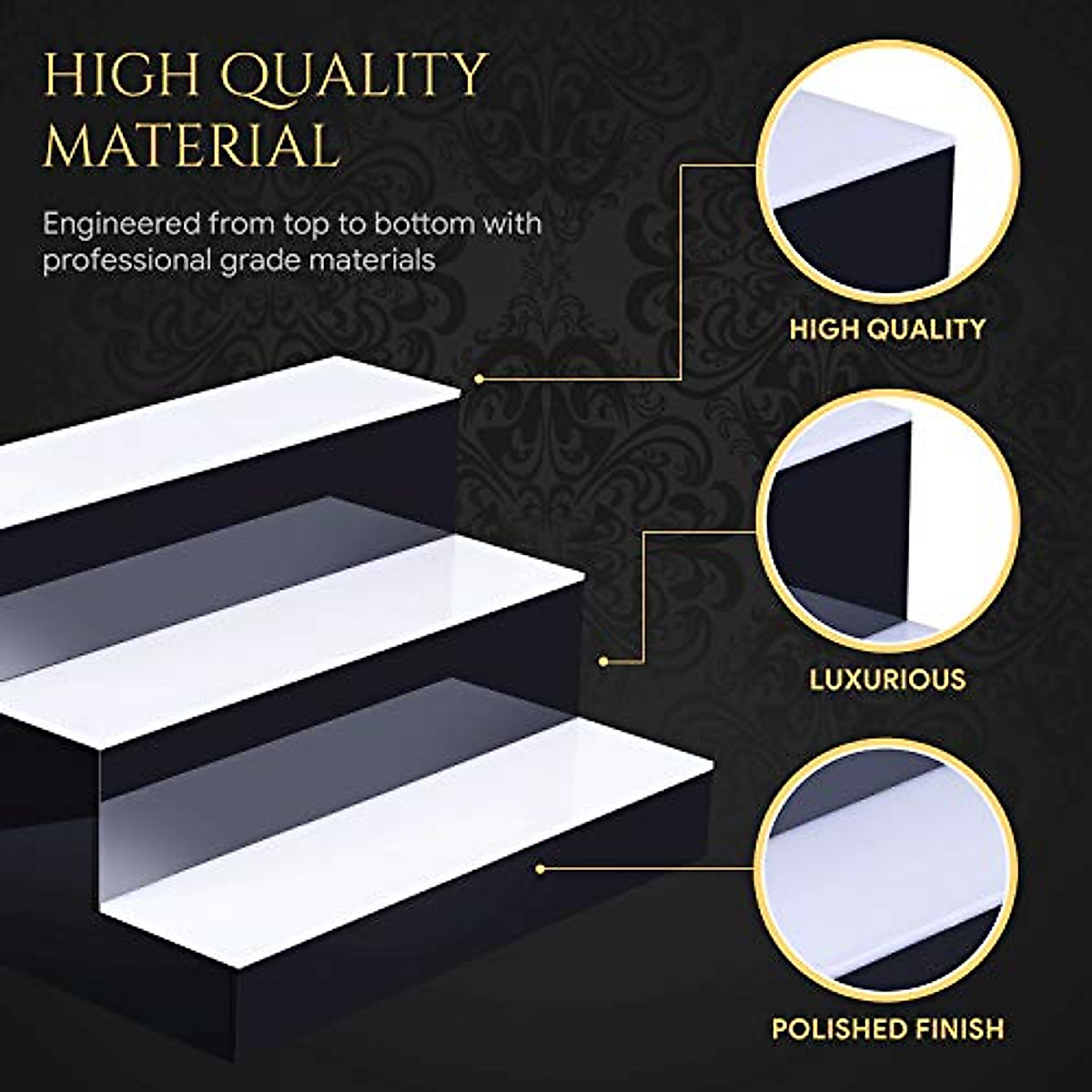 Savvy Life Selects LED Liquor Shelf– 3 Tier Bar Bottle Display – Colorful Light Bar Shelf – LED Colors & Light Effects – Lighted Liquor Shelves with Plug – Remote Control and Spouts Included