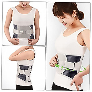 HEALLILY Waist Support Massage Heating Pad Low Back Belt Men’s Belt Workout Waist Cincher Belt Gym Waist Belt Heating Lumbar Wrap Practical Heating Brace Safe Heating Brace Heated Pad