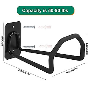 PeoMev Upgrade Garden Hose Holder Wall Mount, Heavy Duty Water Hose Holders for Outside Metal Hose Hanger Durable Hose Hooks for Garden Hose and Extension Cords (1pc)