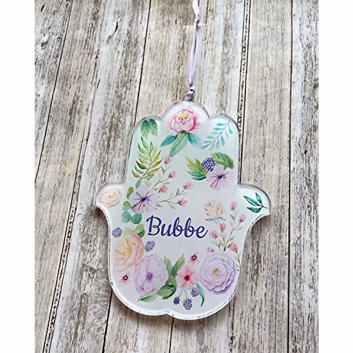 Hamsa Wall Hanging, Jewish Gift for Mom, Grandma, Bubbe, Hanukkah, Housewarming (Bubbe)