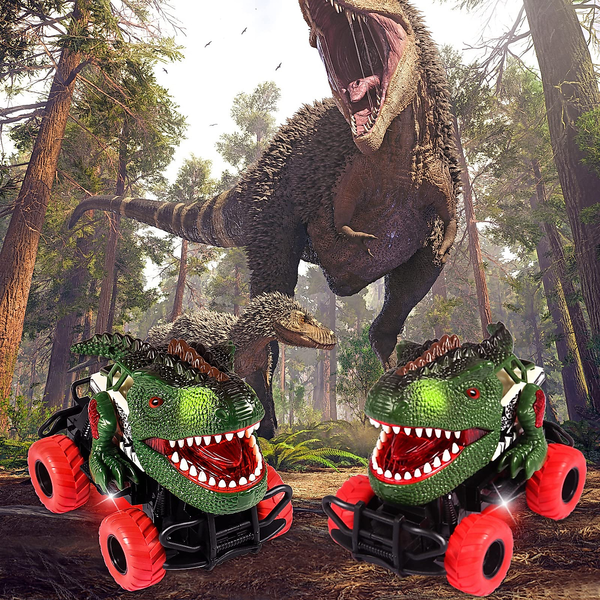 Dinosaur Toys for Kids 3-5, Remote Control Car Toy Truck, Dino Toys for 3 Year Old Boys Toddlers, Boy Toys Age 3,4,5 and Up, Toy Cars for 4 Year Old Boys, Kids Christmas Birthday Gifts