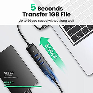 GPPZM USB HUB 3.0 Mini 4 Port USB 3.0 Splitter Micro USB Hub AdapterFour-in-one Docking Station Laptop