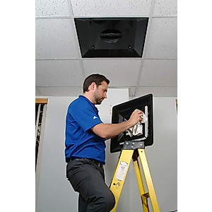 HaVACo 2'x2' Lay-In 3 Cone Supply with 10" Pre-Molded Boot, ABS Plastic Supply Grille, Ceiling Diffuser for Air Vent, Ideal for Heating, Cooling, and Ventilation, Home Improvement, Black