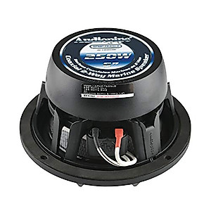 Audiopipe APMP-T625LD 6.5 Inch 250 Watt Max, 4 Ohm Marine Audio 2 Way Coaxial Stereo Speaker with LED Lights and 1.2 Inch Kapton Voice Coil, Silver