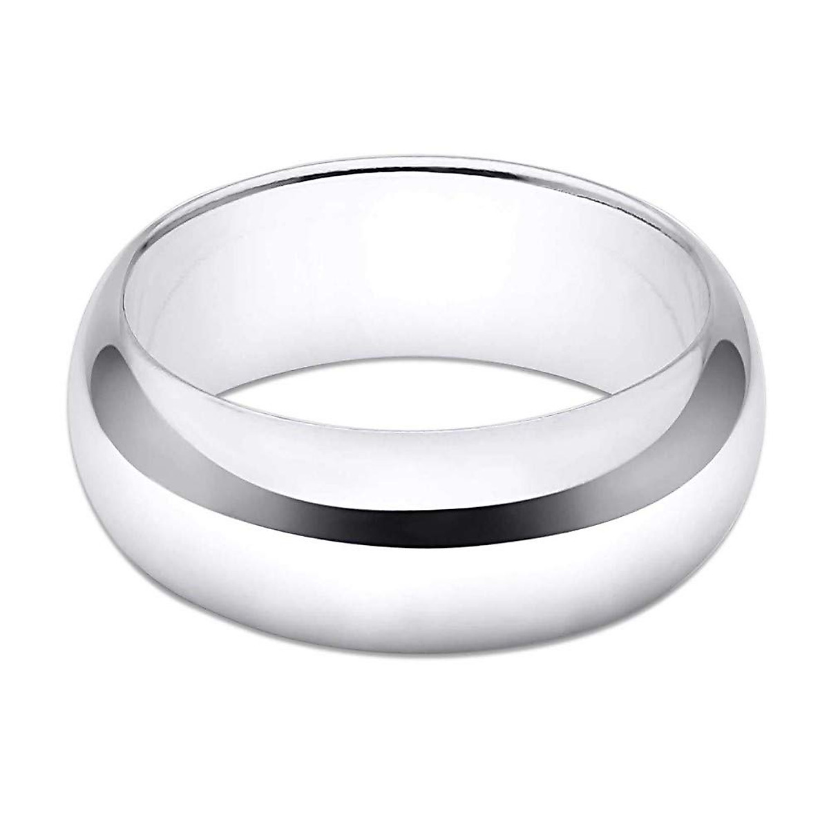 55Carat 8 mm 925 Sterling Silver Bands Statement Rings Birthday Gift in Sizes 4,5,6,7,8,9,10,11,12,13