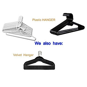 Plastic Hangers HD Heavy Duty, 32 Pcs. White Color, Made in USA, 3/8” Thickness, Durable, Tubular, Lightweight, for Clothes, Coat, Pants, Shirts, Dress, TINEFF, Free and Quick delivery. from USA