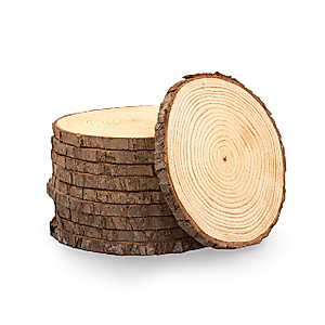 Rustic Wood Slices Set of (14) 8-9 inch Wood Slices! Wood Slices for centerpieces, Natural Wood Slices, Large Wood Slices (14)