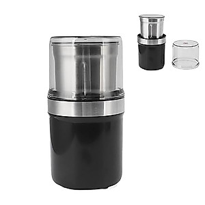 Electric Coffee Grinder, Single Blade Cup Portable Small Electric Grinder 100g Capacity Safe Fast Nuts for Cereal (US Plug 110V)