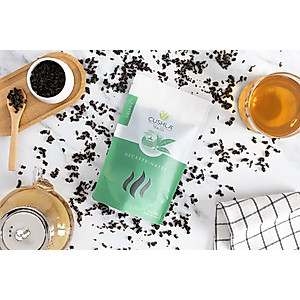 Decaffeinated Oolong Tea Loose Leaf, Hot or Cold Brew, Smoky, Woodsy, Nutty Notes Delicate Toasty Finish - Decaf Oolong Tea Leaves