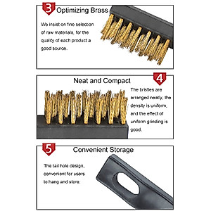 SUJAYU Brass Brush, Brass Wire Brush Rust Remover, Small Wire Brush Brass Brushes for Cleaning, Paint Stripper for Metal Wood Rustoleum Fabric Spray Paint (Brass, 12.00)