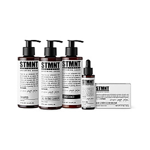 STMNT Grooming Goods Shampoo, 10.1 oz | SLS/SLES Sulfates Free | Activated Charcoal & Menthol | Removes Build Up | Fuller Feeling Hair