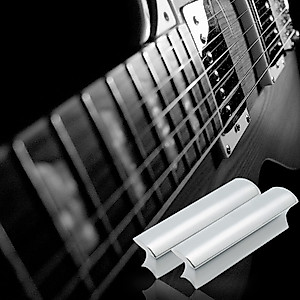 Jersvimc Metal Guitar Slide Bar Tone Lap Steel Slide, Silver Slide Bar for Dobro Hawaiian Guitar Electric Guitar Dunlop Bass
