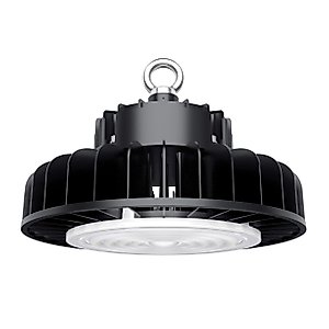 Nuvo 65/184 High Bay LED 150W 100-277V Dimmable 5000K Light, Black Finish, 19500 lumens