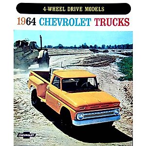 BEAUTIFUL & HISTORIC 1964 CHEVROLET 4wd TRUCK & PICKUP DEALERSHIP SALES BROCHURE - ADVERTISMENT - INCLUDES Fleetside, Stepside, Suburban Carryall, Panel, Chassis-Cab - CHEVY 4 wheel drive