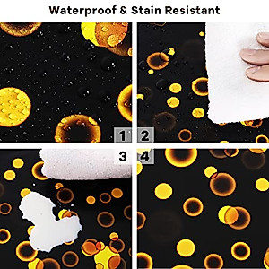 TURSTIN 2 Pack Happy Birthday Tablecloths Black Gold Plastic Table Cloth Rectangular 54 x 108 Inch Party Table Covers for Parties, Birthday, Anniversary Decorations