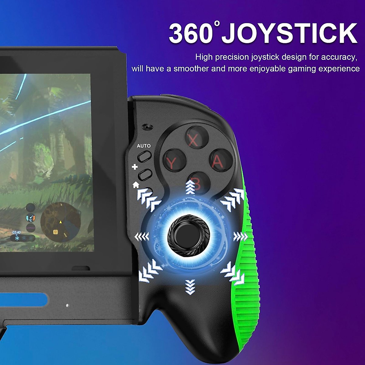 Sefitopher Switch Controller, One Piece Joy Pad Replacement for Nintendo Switch Joycons, Support Turbo, 6-Axis Gyro, Dual Motors Vibration, Wake-up Function, Suitable for Big Hand Players